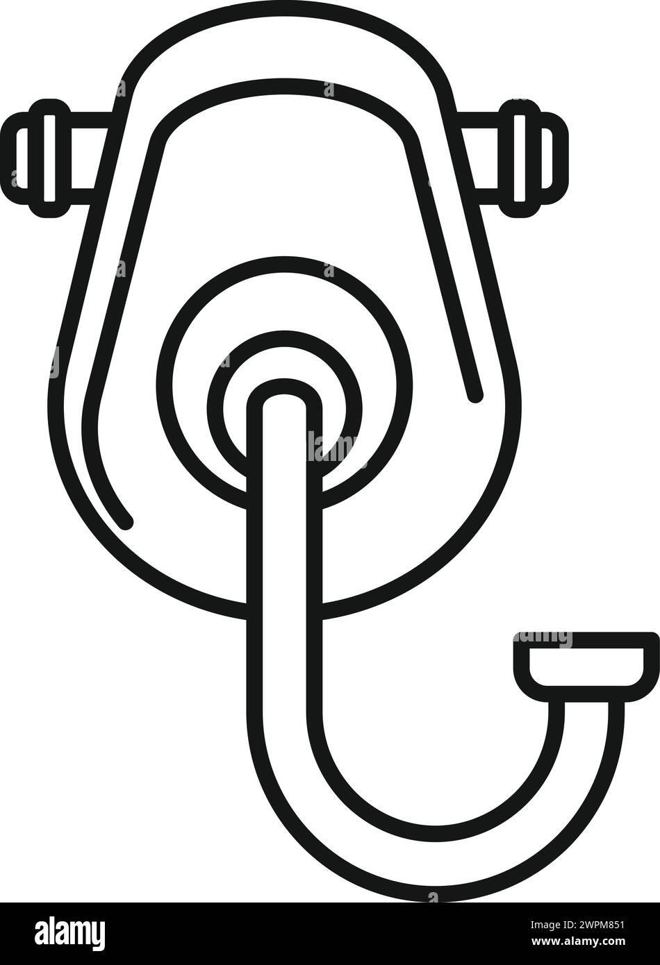 Respiratory nasal mask icon outline vector. Medical aid care. Oxygen ...