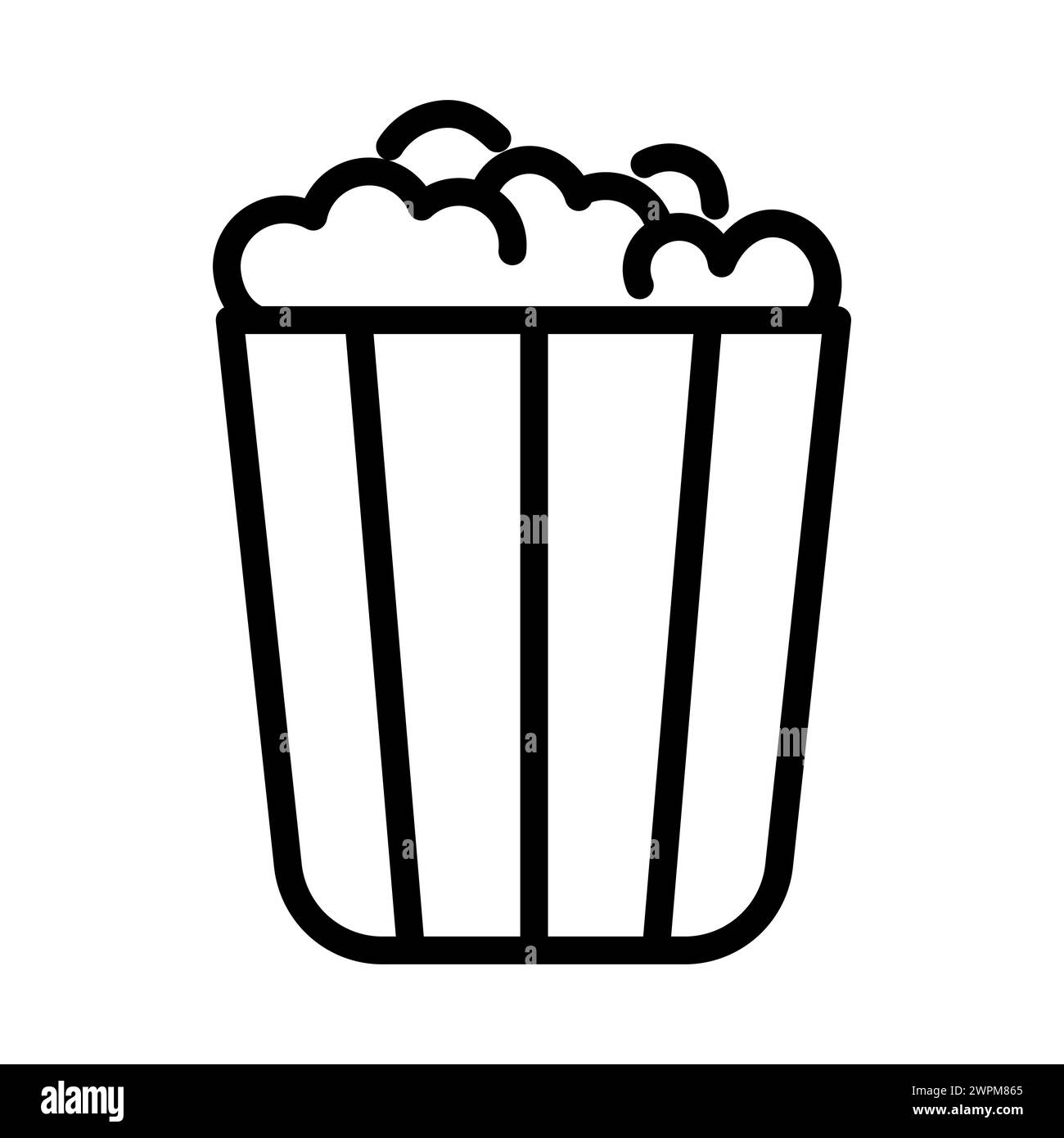 Pop Corn Outline Vector Icon Isolated Stock Vector Image And Art Alamy