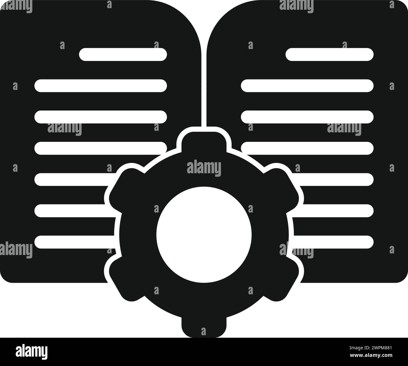 Gear book touch icon simple vector. Overview technical. Battery mobile sim Stock Vector Image ...