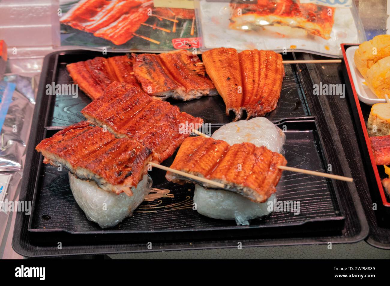 Fresh unagi (eel) for sale at Kuromon Ichiba Market, Osaka, Japan Stock ...