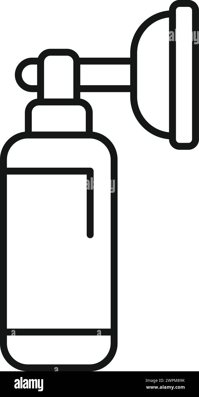 Bottle oxygen concentrator icon outline vector. Canister flow. Nasal ...
