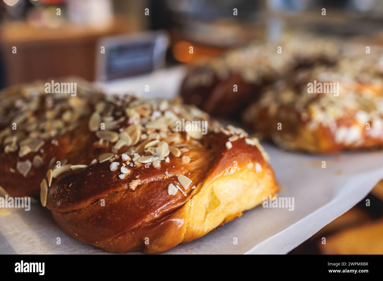Tsoureki, Traditional Greek Easter Bread, greek freshly baked cake in ...