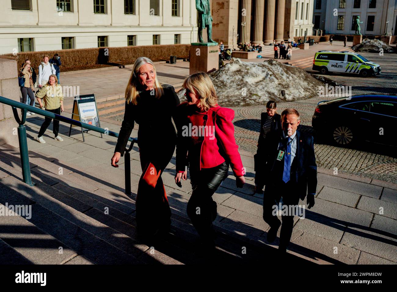 Oslo 20240308.Crown Princess Mette-Marit together with Mayor of Oslo ...