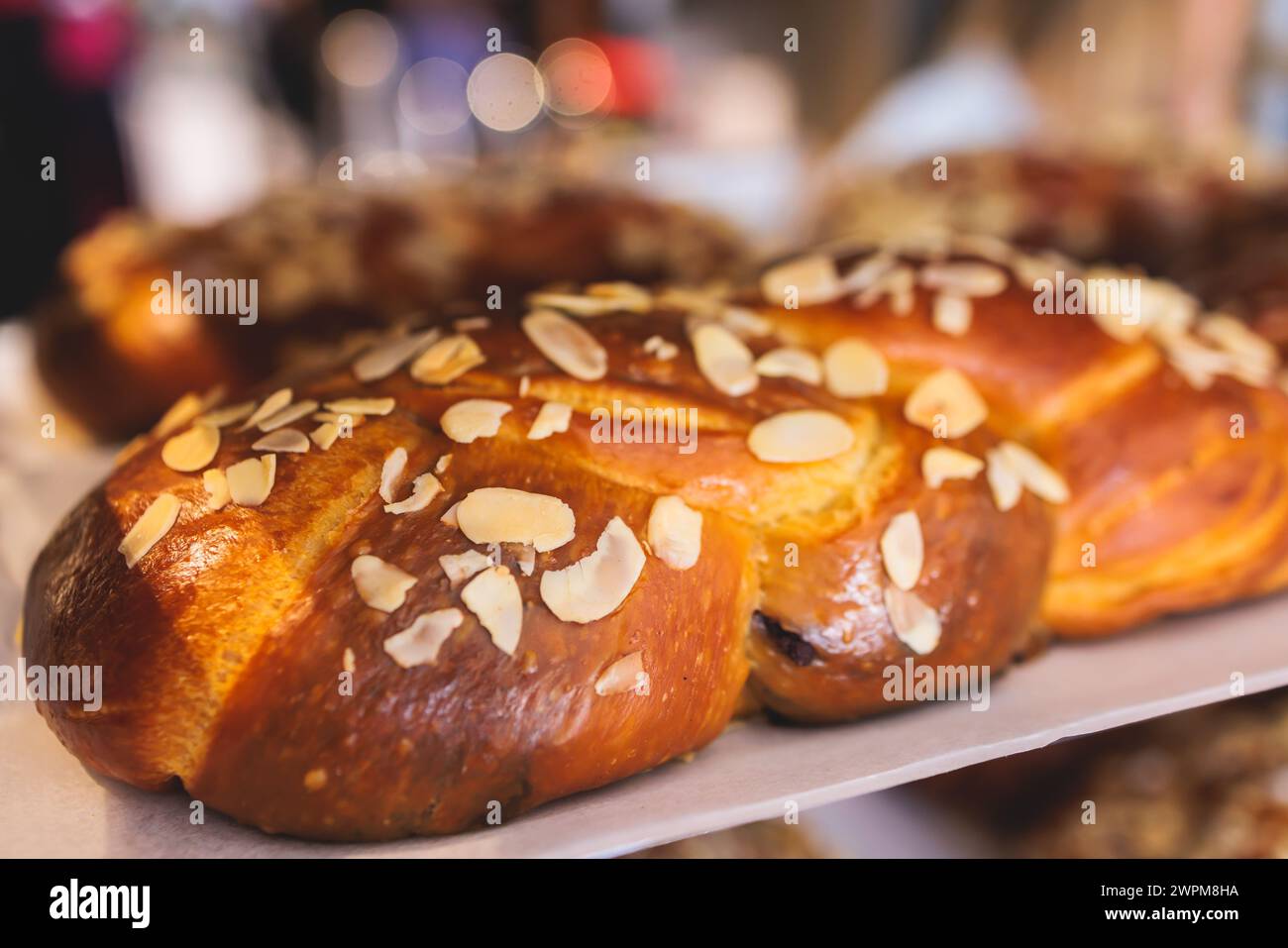 Tsoureki, Traditional Greek Easter Bread, greek freshly baked cake in ...