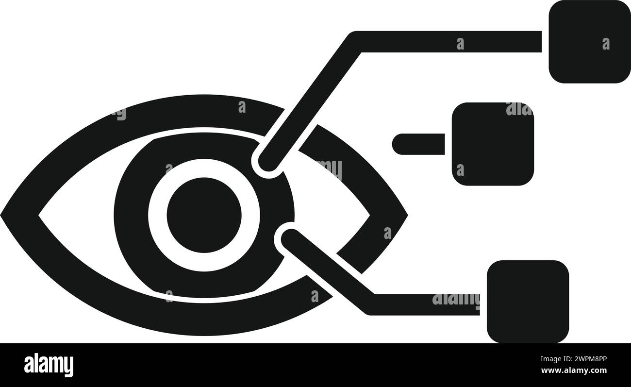 Eye tech overview icon simple vector. Breakdown solitary. Function ...