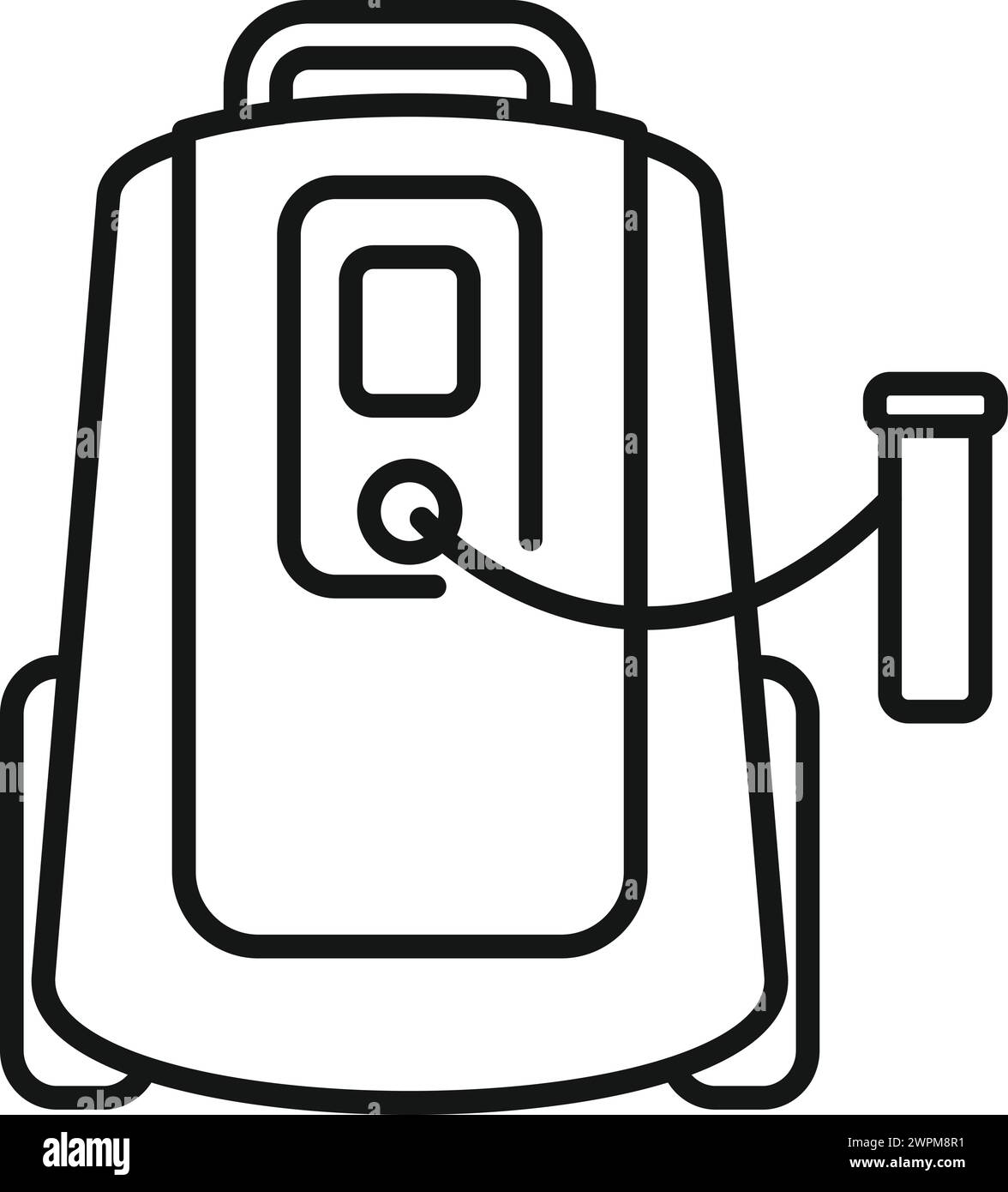 Respiratory device icon outline vector. Medical nasal aid. Center flow ...