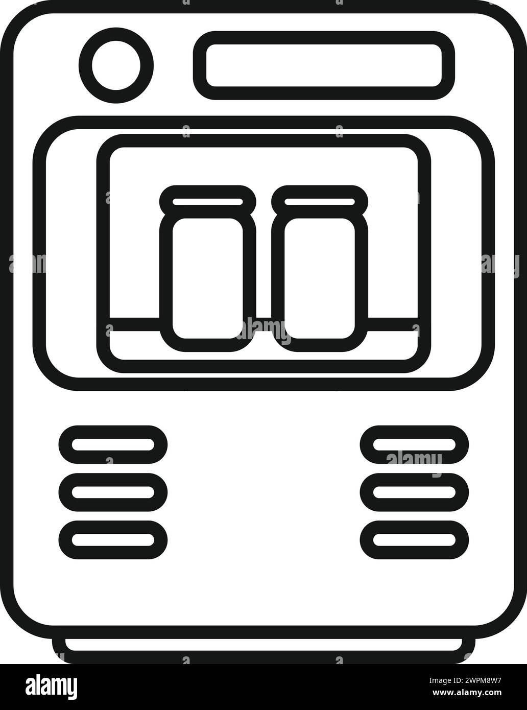 Control oxygen device icon outline vector. Treatment aid doctor ...