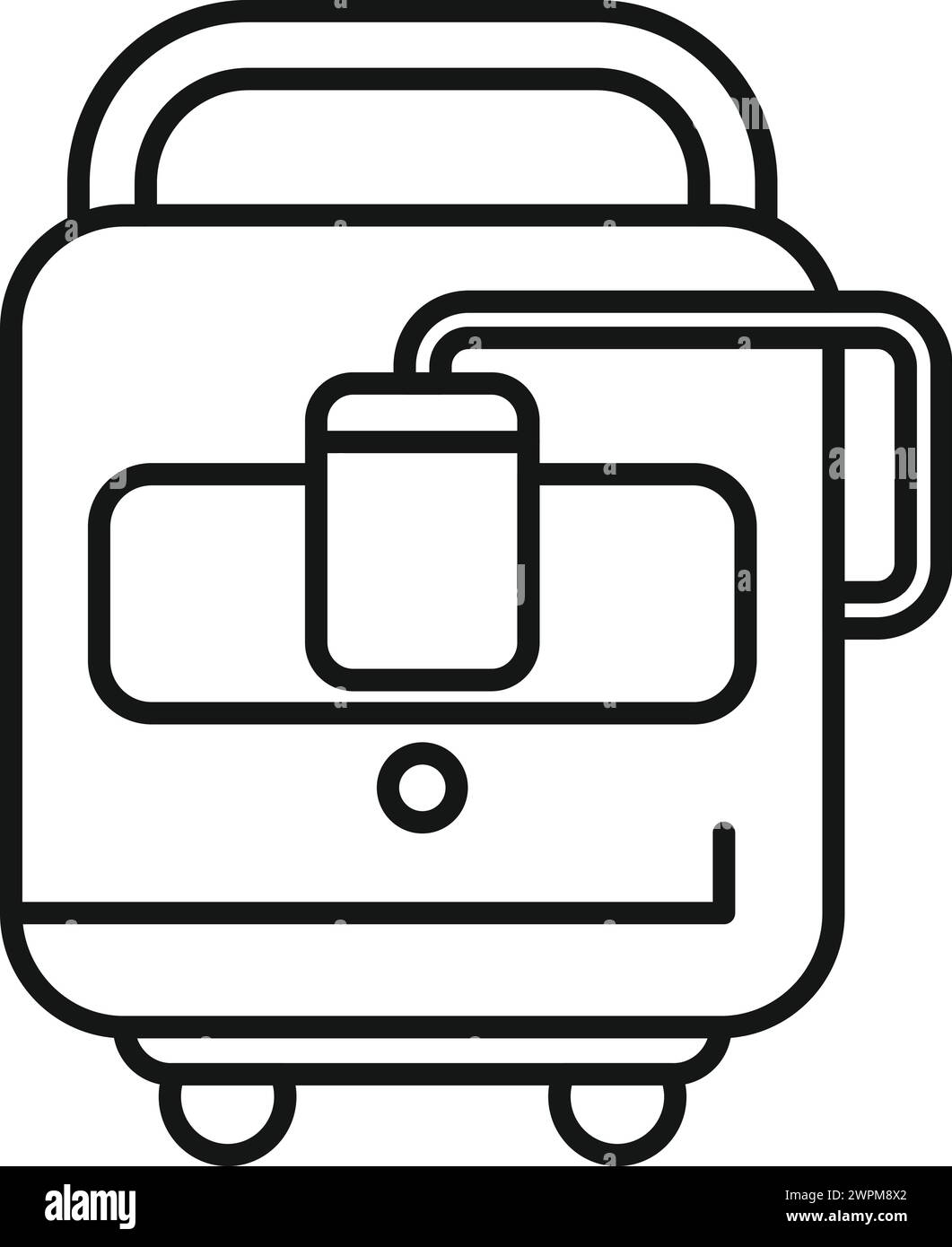 Canister oxygen concentrator icon outline vector. Mobile breathing ...