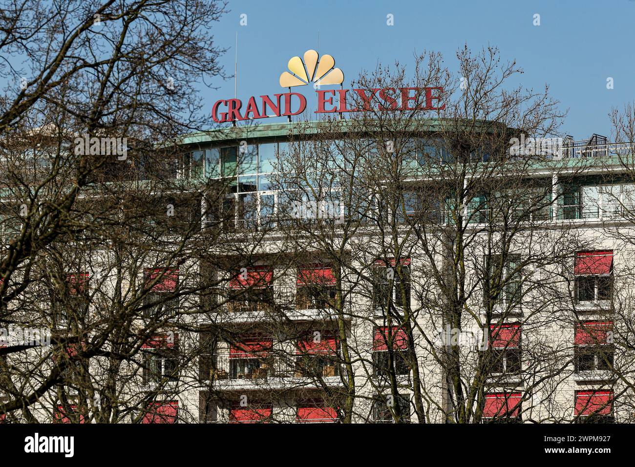 Hamburg, Germany. 08th Mar, 2024. The 5-star luxury hotel GRAND ELYSEE Hamburg in the city ...