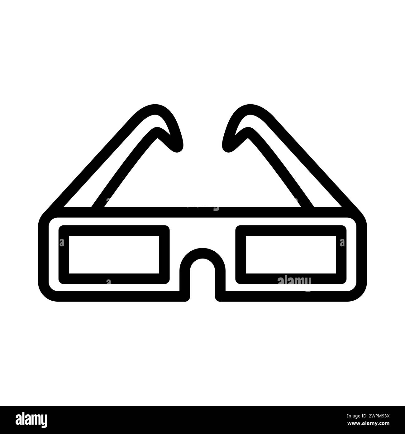 Glasses paper icon outline Black and White Stock Photos & Images - Alamy