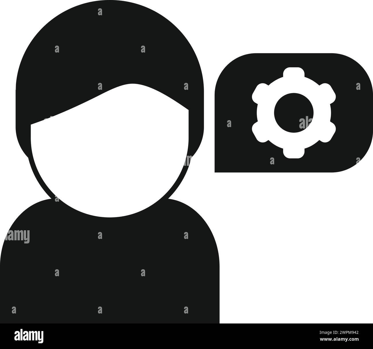 Man technical overview icon simple vector. Data boost. Function dark cog Stock Vector Image ...
