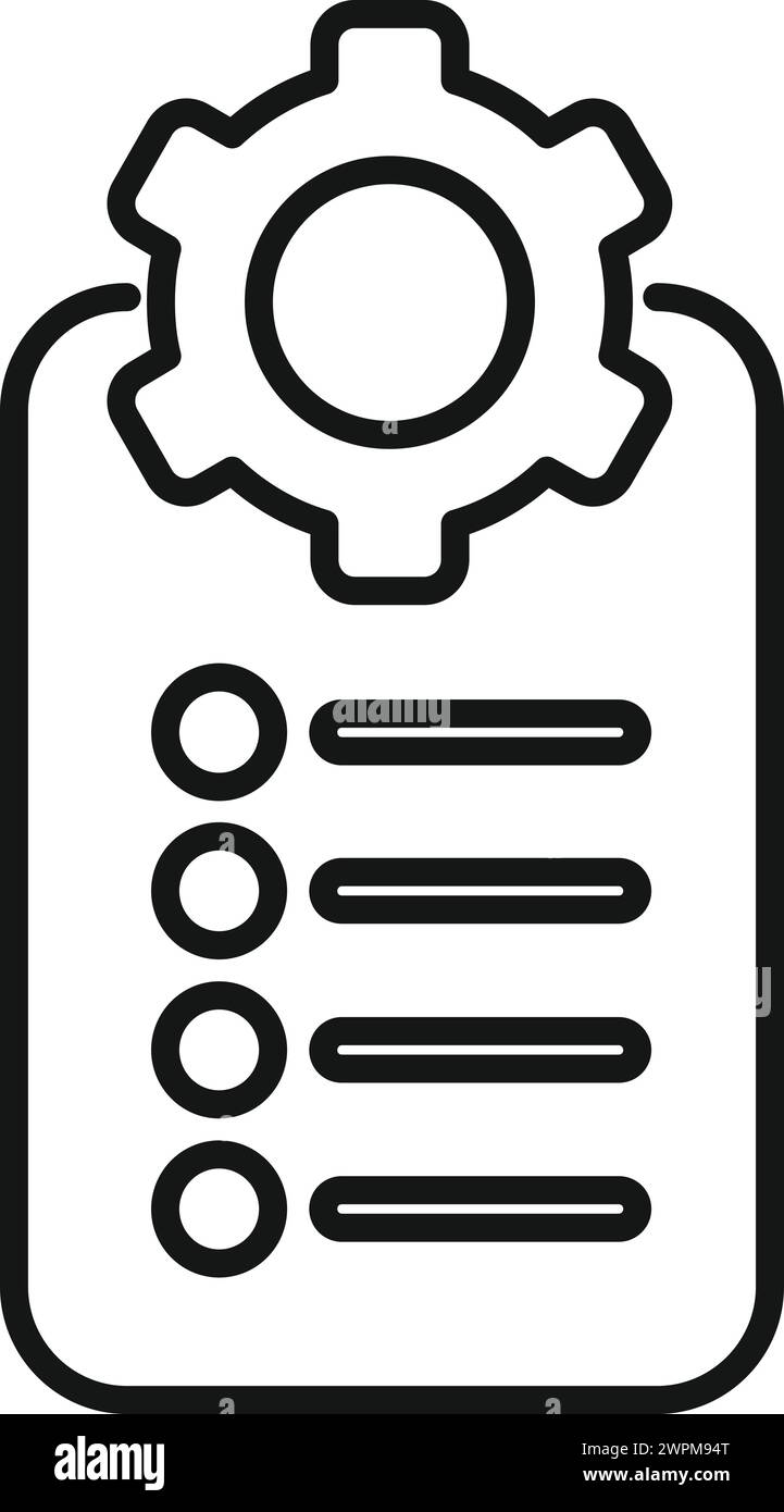 Access gear overview icon outline vector. Cooperation machine. Cog tech Stock Vector Image & Art ...