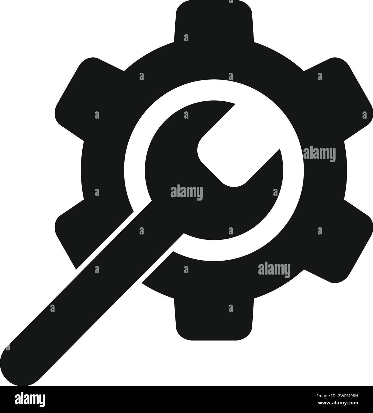 Cog key power source icon simple vector. Specification module. Power boost Stock Vector Image ...