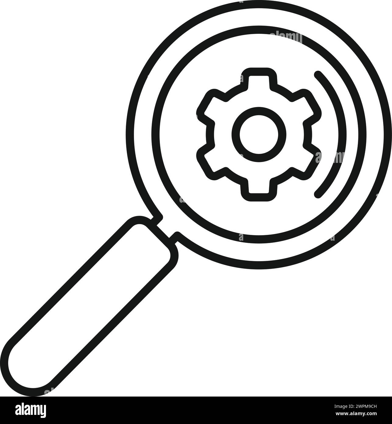 Search Gear Cog Icon Outline Vector Sim Battery Source Random Access Stock Vector Image And Art