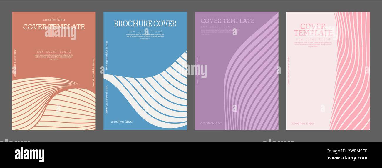 The design of the lines. A template for trending covers, banners ...