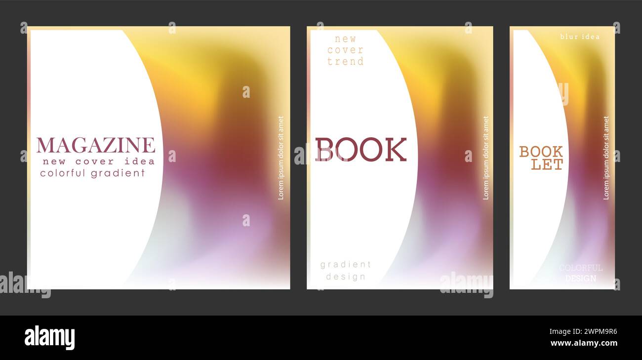 Colorful blur. A cover template with a gradient. The idea of a banner ...