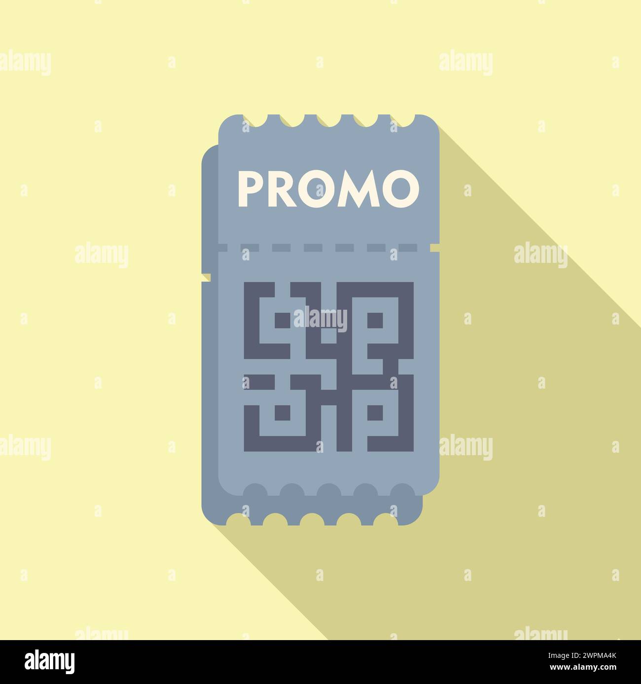 Promo qr code icon flat vector. Package rebate social. Food special ...
