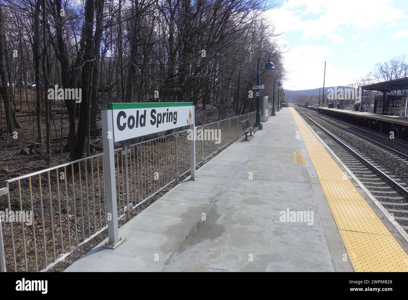Cold Spring railway station a commuter stop on the Hudson Line, New ...