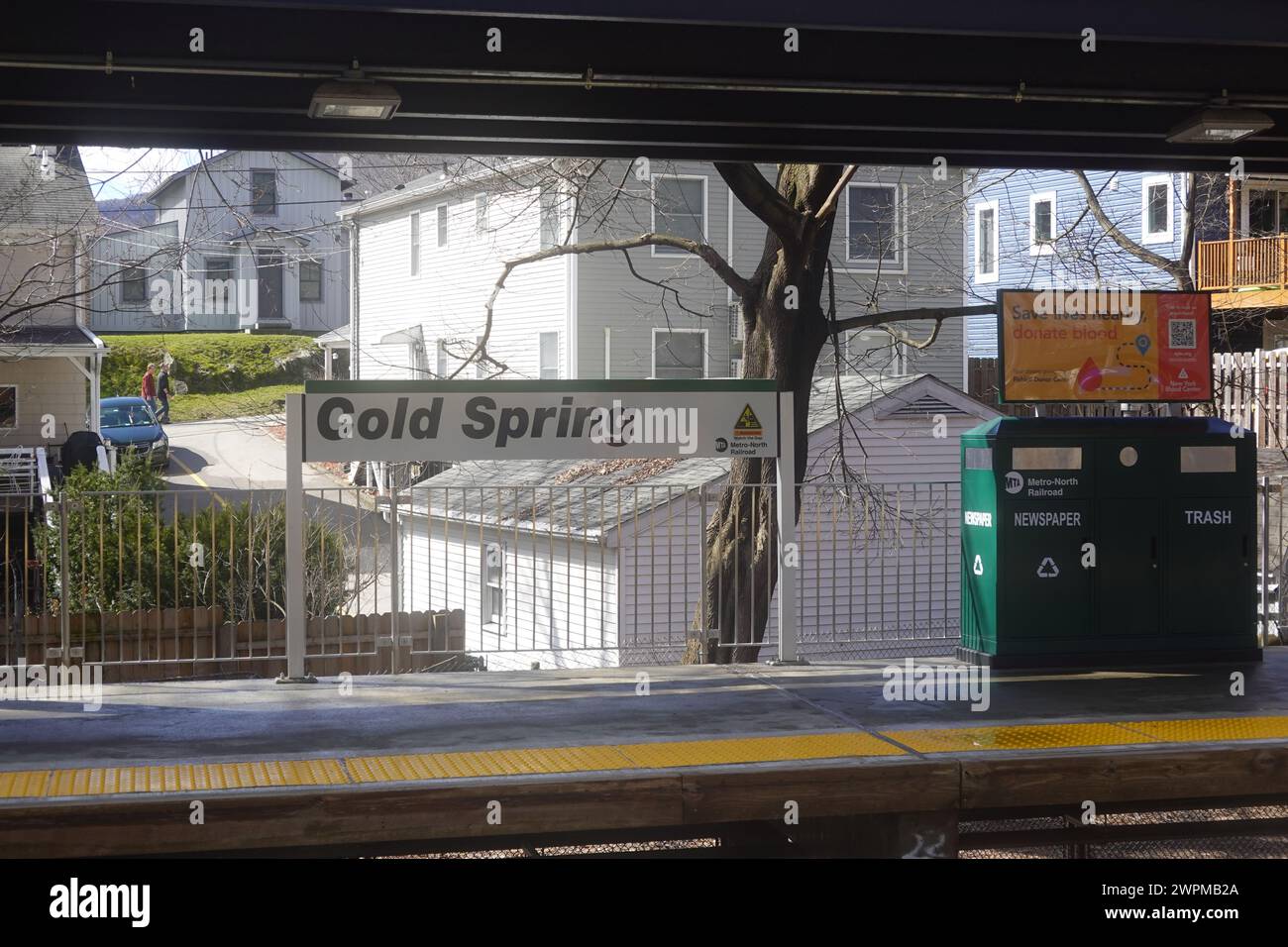 Cold Spring railway station a commuter stop on the Hudson Line, New ...