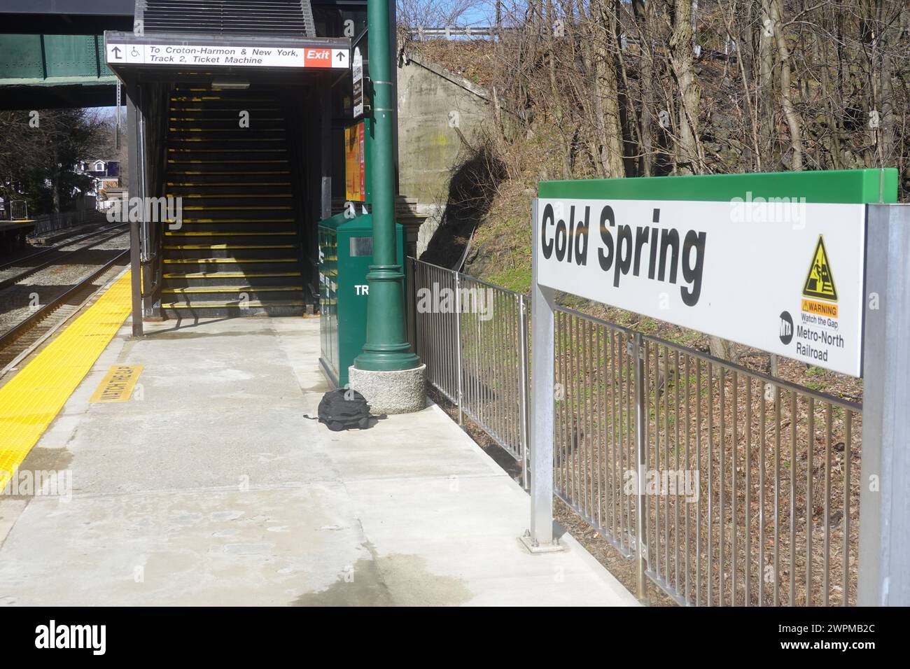 Cold Spring railway station a commuter stop on the Hudson Line, New ...