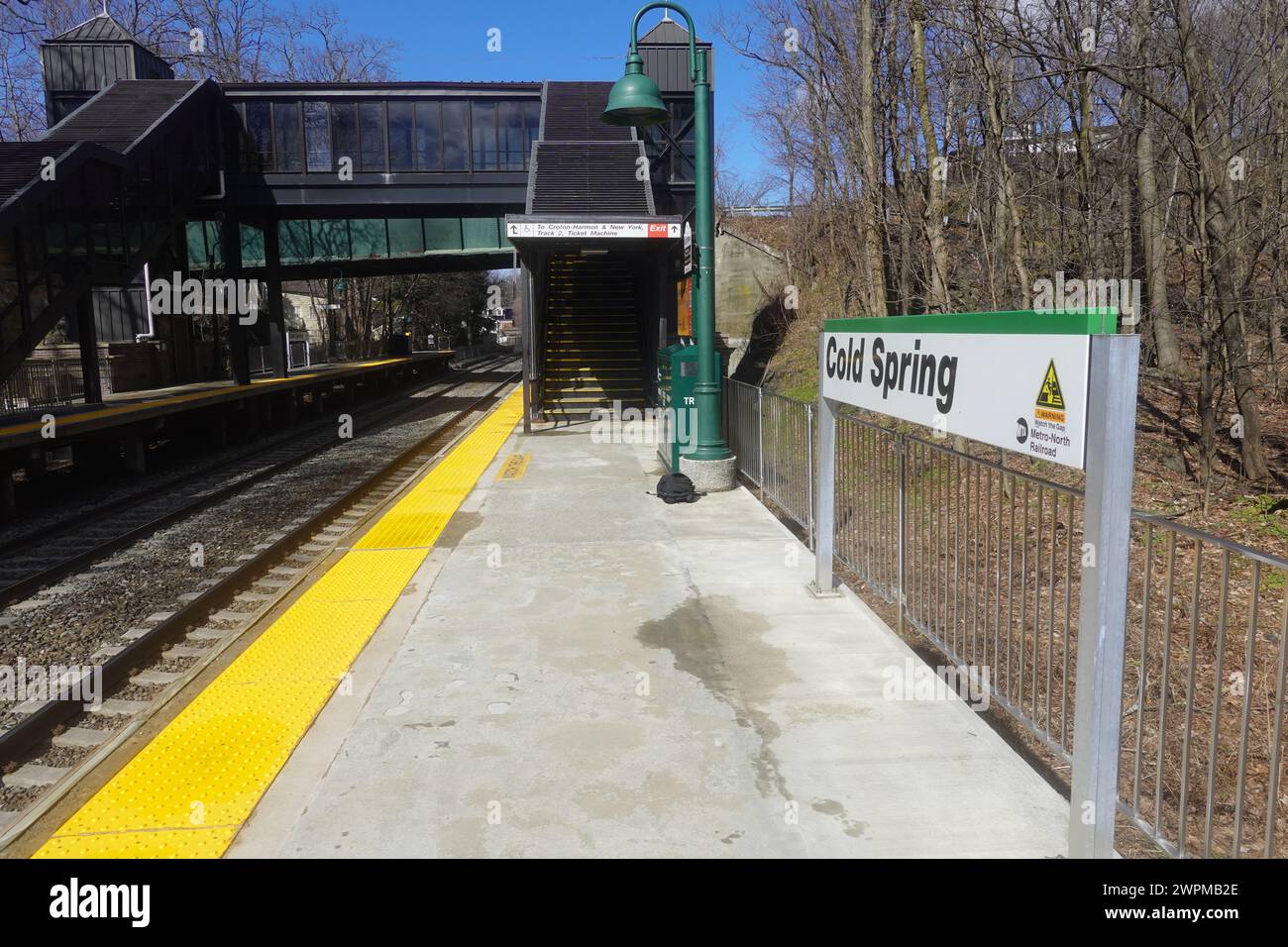 Cold Spring railway station a commuter stop on the Hudson Line, New ...
