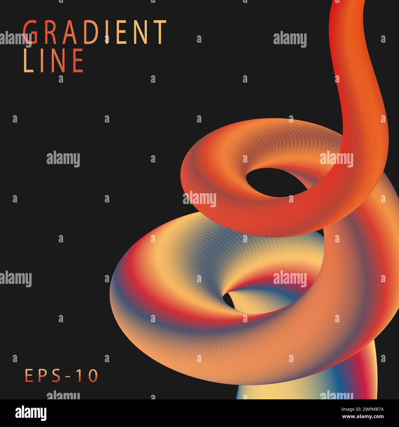 The colorful gradient design creates the illusion of volume. A dynamic ...