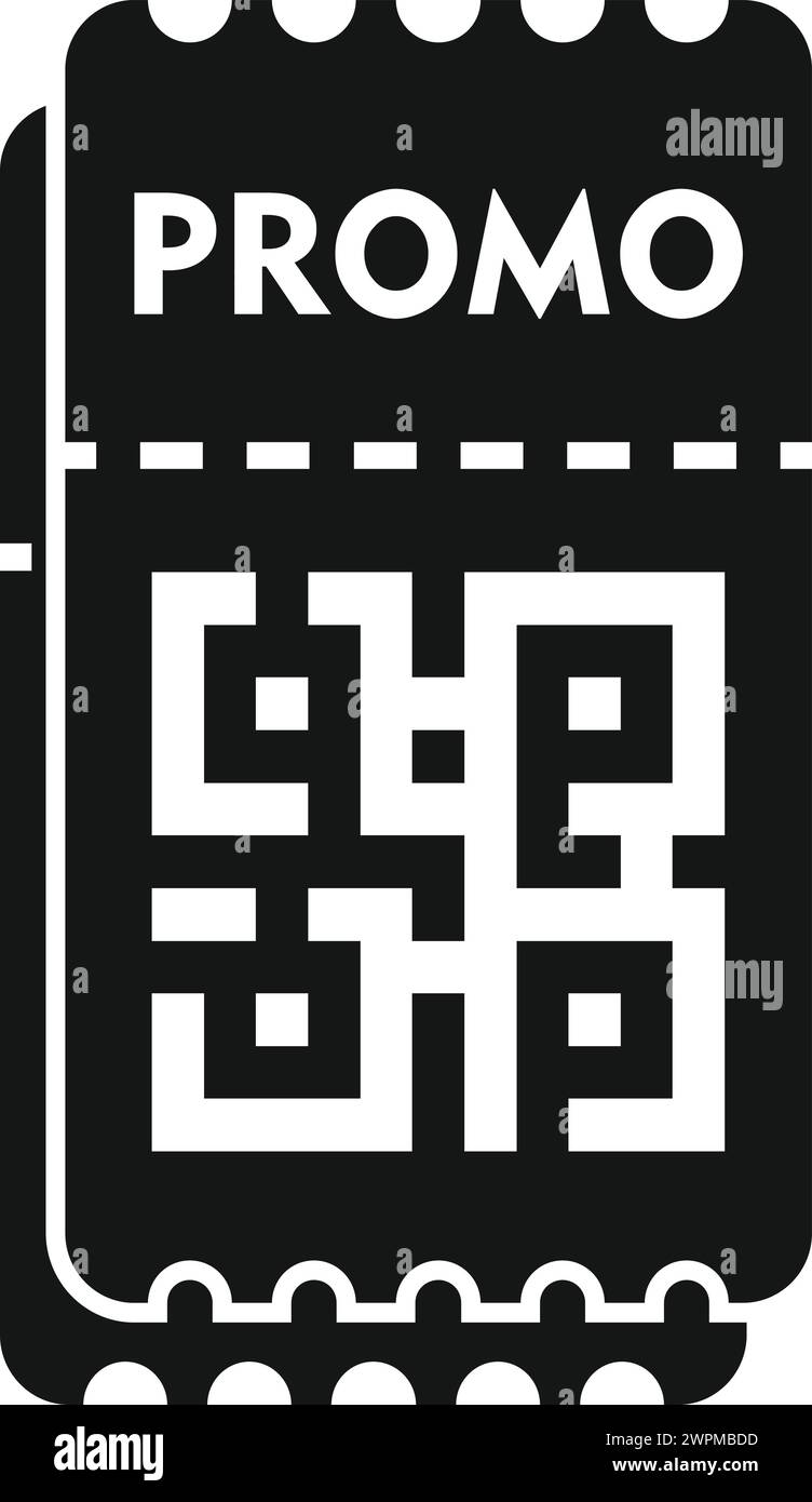 Promo qr code icon simple vector. Package rebate social. Food special ...