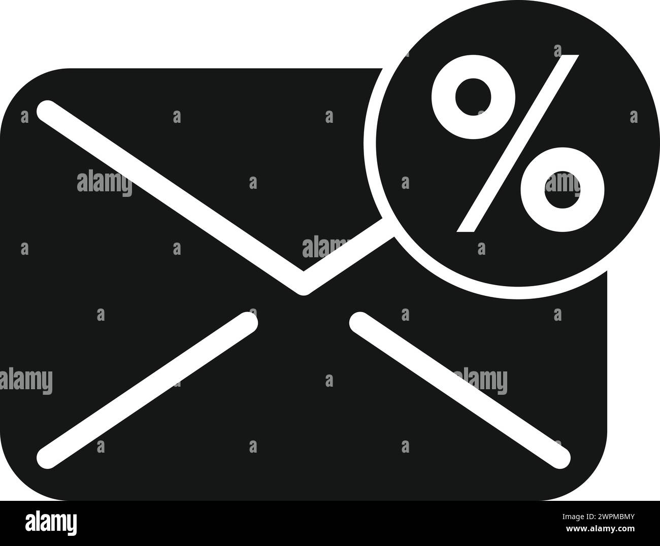 Mail percent sale icon simple vector. Price sale tag. Deal promotion ...
