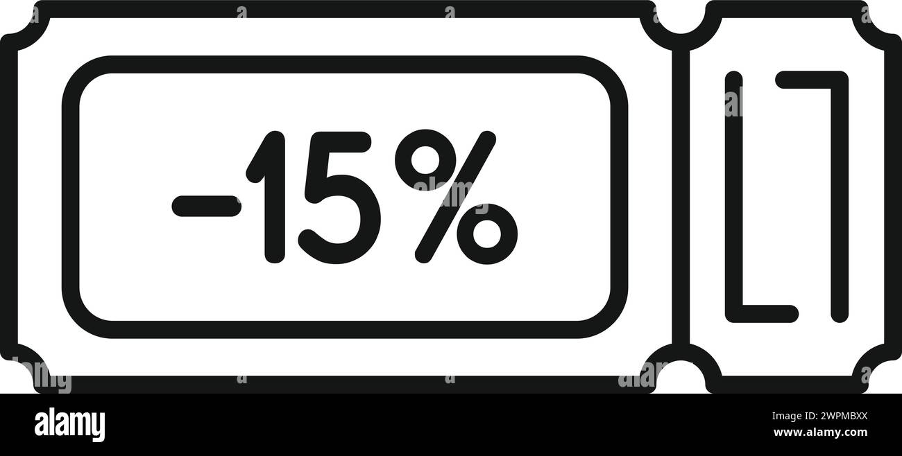 Sale ticket event icon outline vector. Rate elegant package. Rebate ...