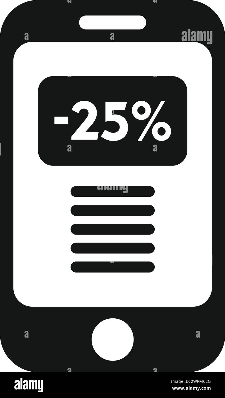 Sale promo smartphone icon simple vector. Rate card elegant. Deal promo ...