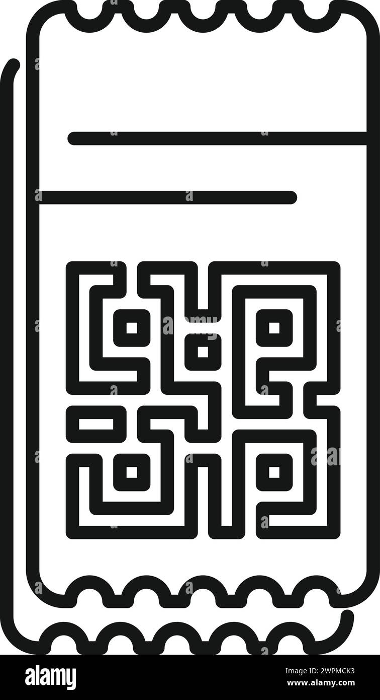 Promo qr code icon outline vector. Package rebate social. Food special ...