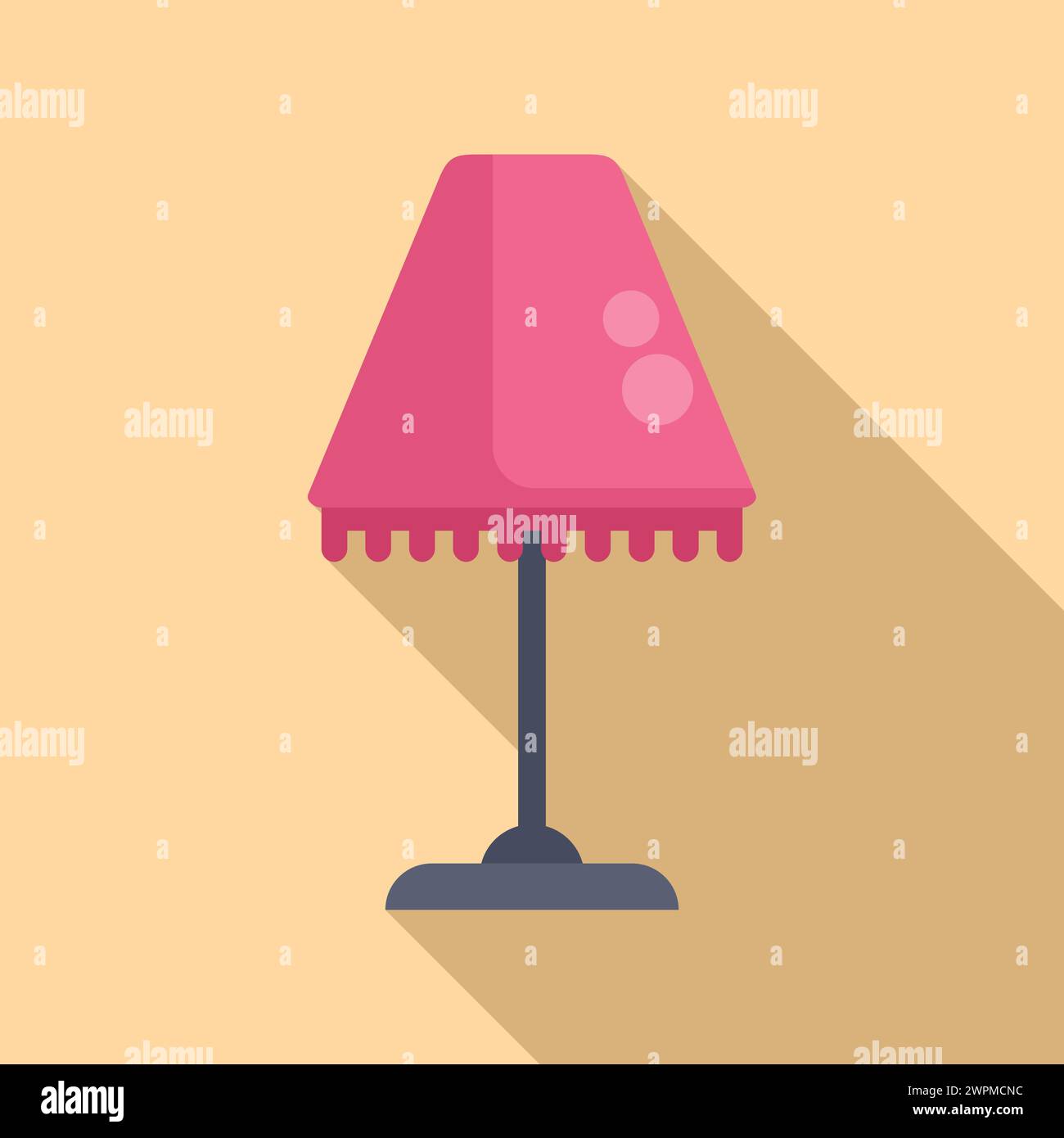 Torcher lamp icon flat vector. Room table design. Wall ceiling fixture ...