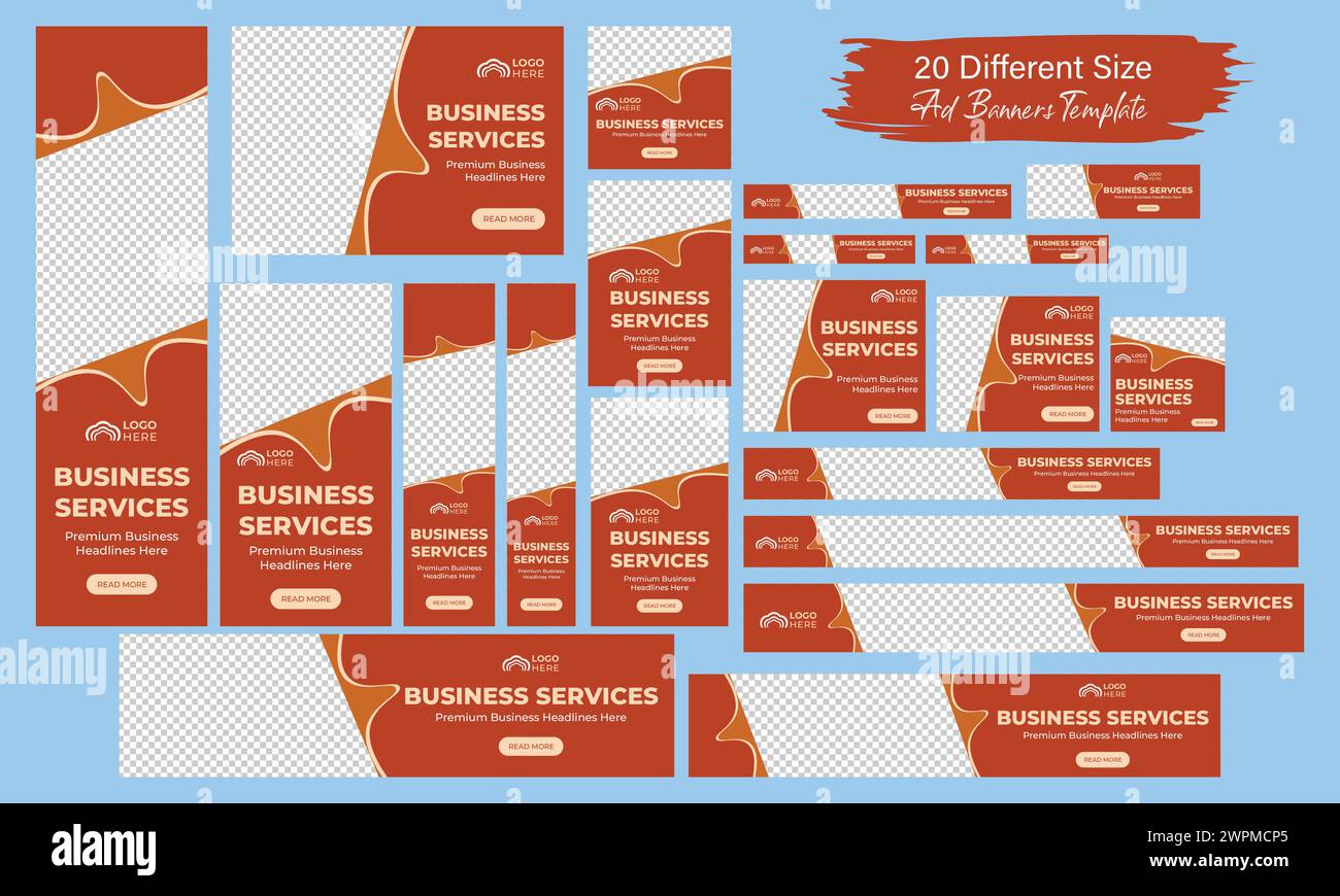 Modern web header banner template. horizontal and vertical web ads banner set. Gradient abstract ...