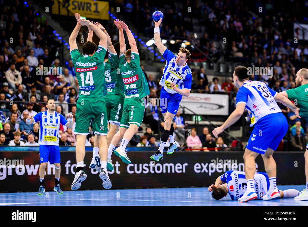 Stuttgart, Germany. 07th Mar, 2024. Handball: 1st Bundesliga, men, 2023 ...