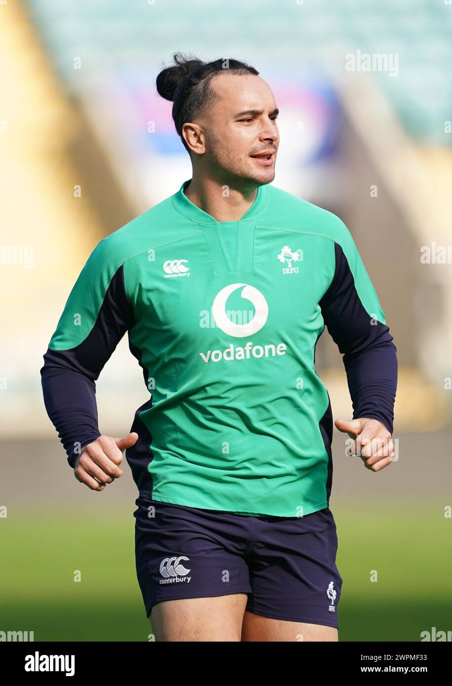 Ireland's James Lowe during a team run at Twickenham Stadium, London ...