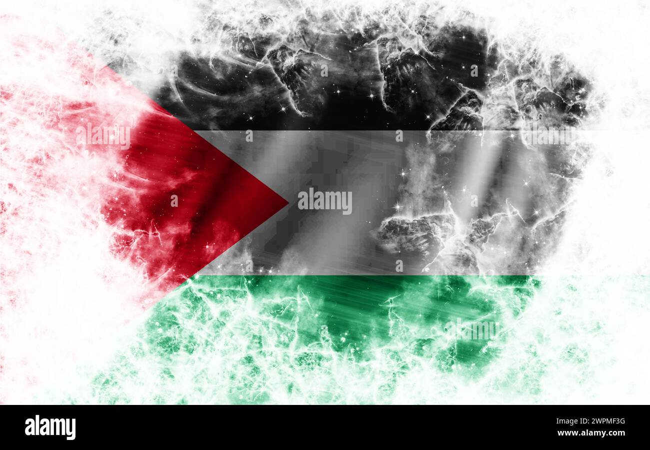 White background with worn Palestine flag Stock Photo - Alamy