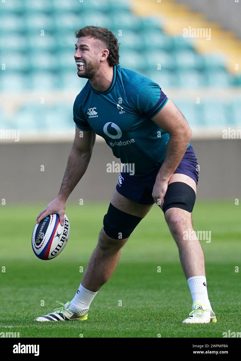 Ireland's Caelan Doris during a team run at Twickenham Stadium, London ...