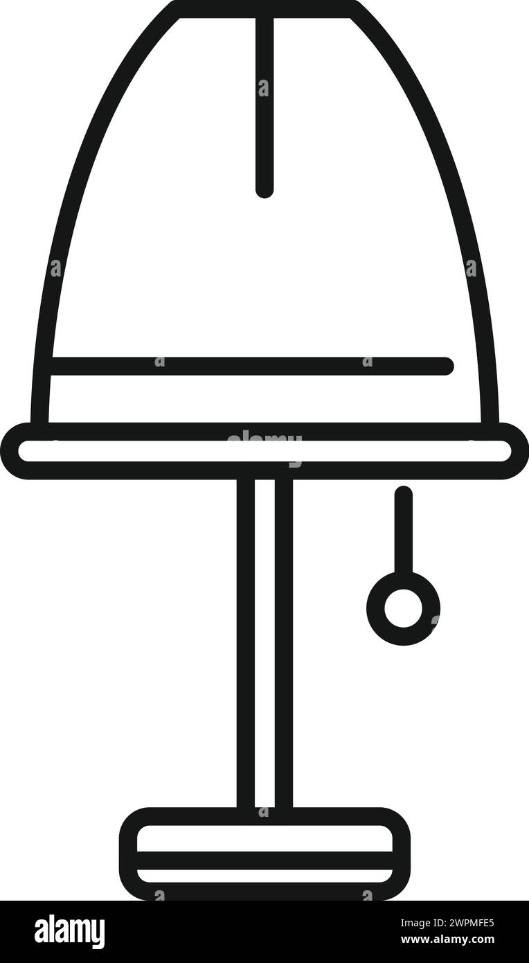 Torcher lamp icon outline vector. Room table design. Wall ceiling ...