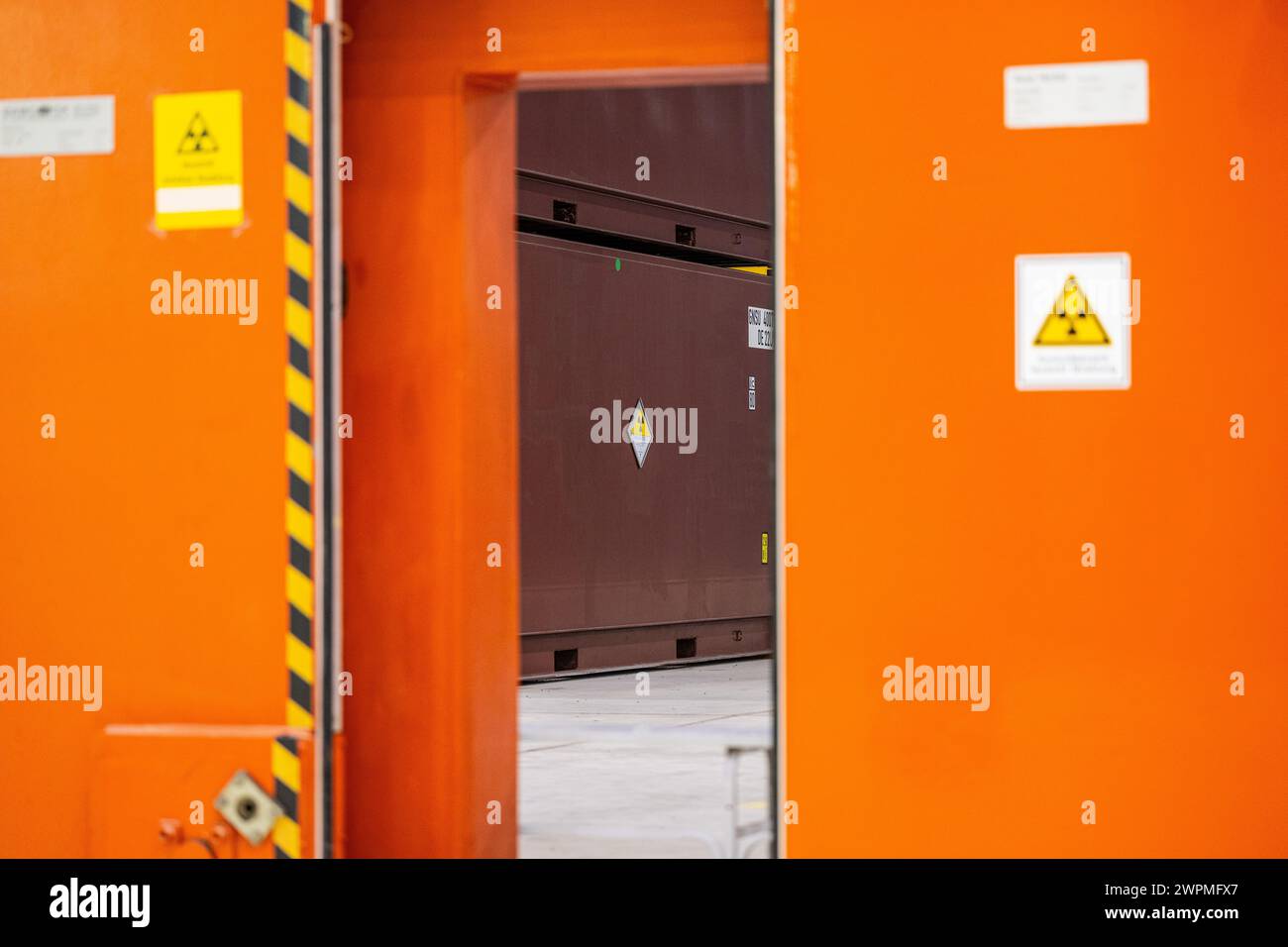 07 March 2024, North Rhine-Westphalia, Ahaus: The western storage hall ...