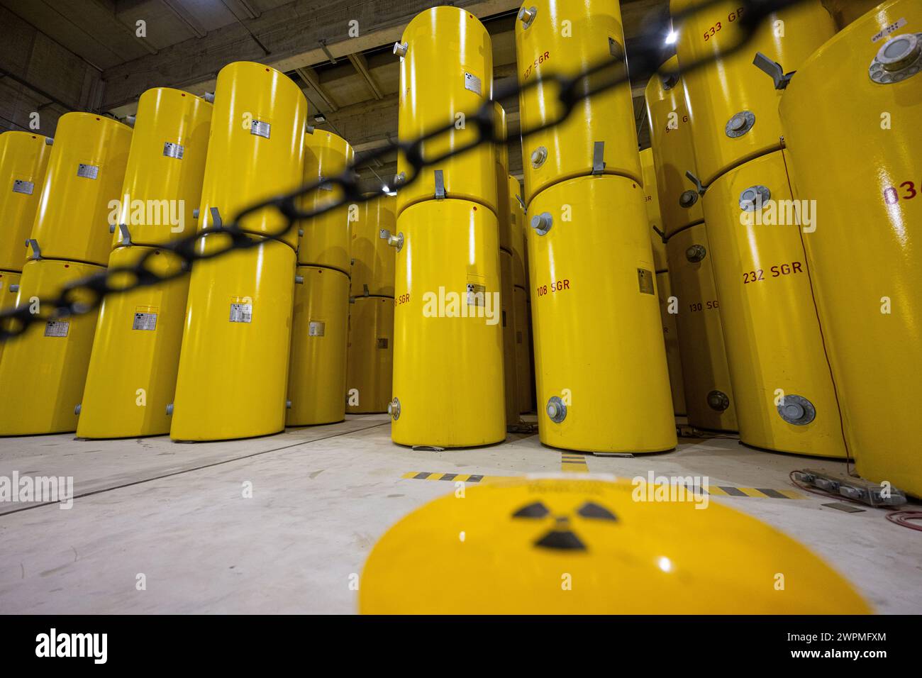 07 March 2024, North Rhine-Westphalia, Ahaus: In the eastern storage ...