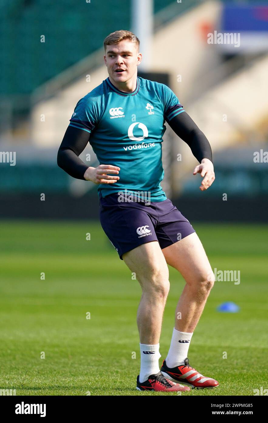 Ireland's Garry Ringrose during a team run at Twickenham Stadium ...