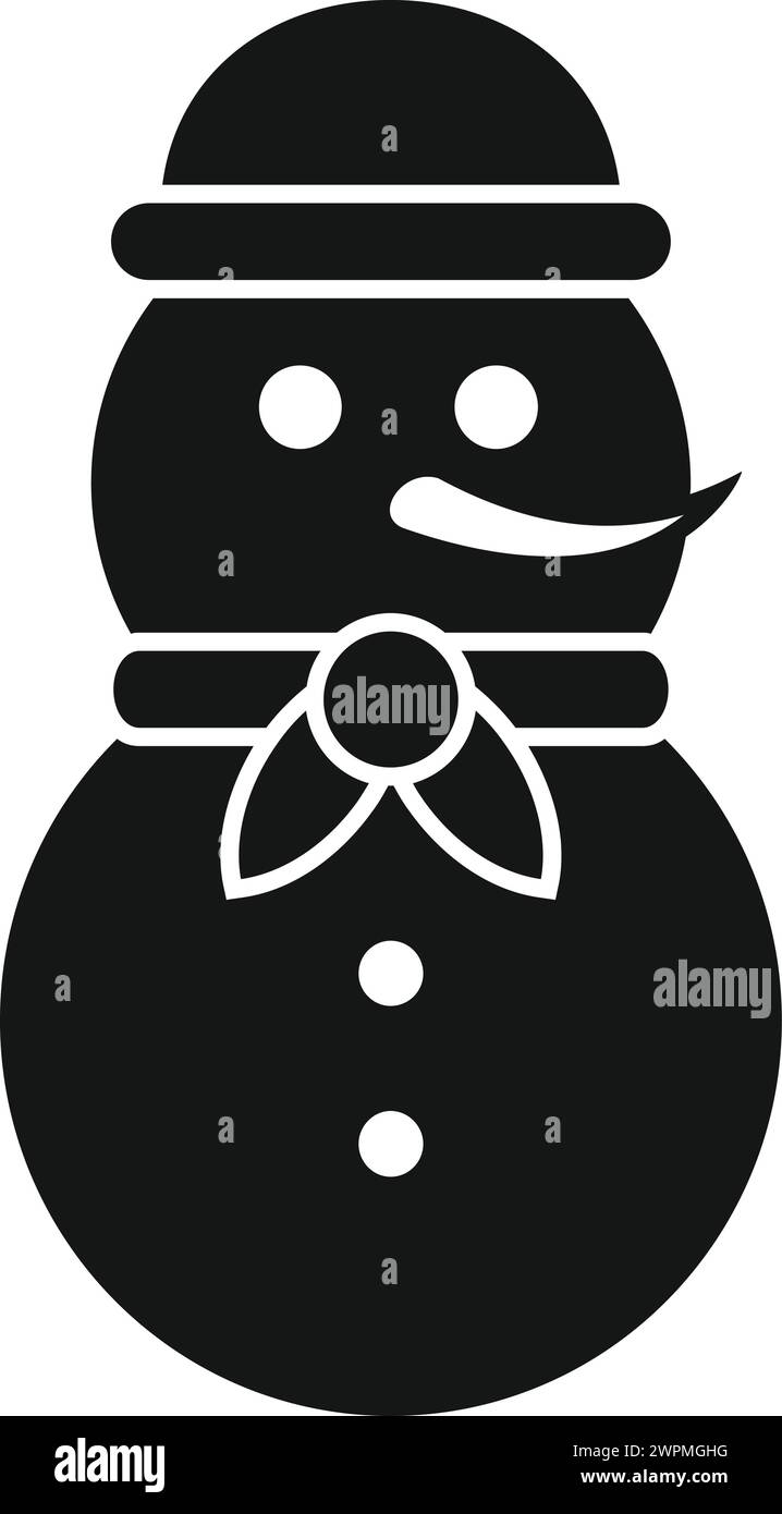 Holiday snowman icon simple vector. Festive season frozen. Happy ...