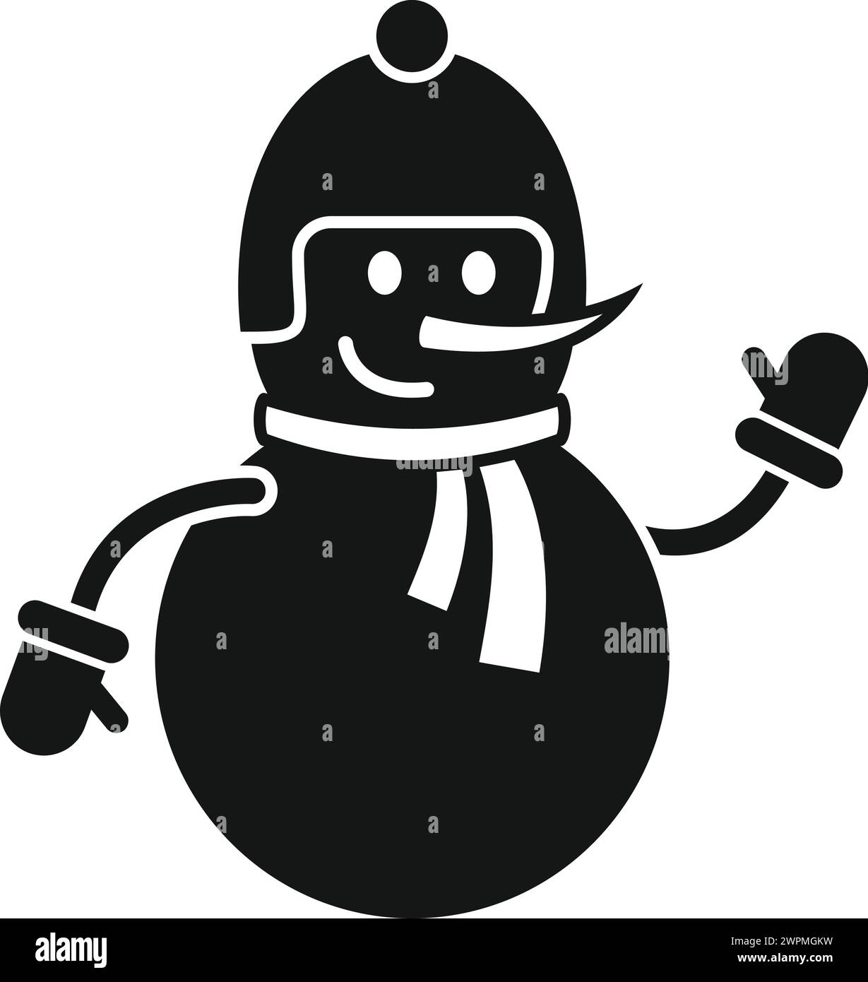 Kids snowman icon simple vector. Happy New Year. Festive season pack ...
