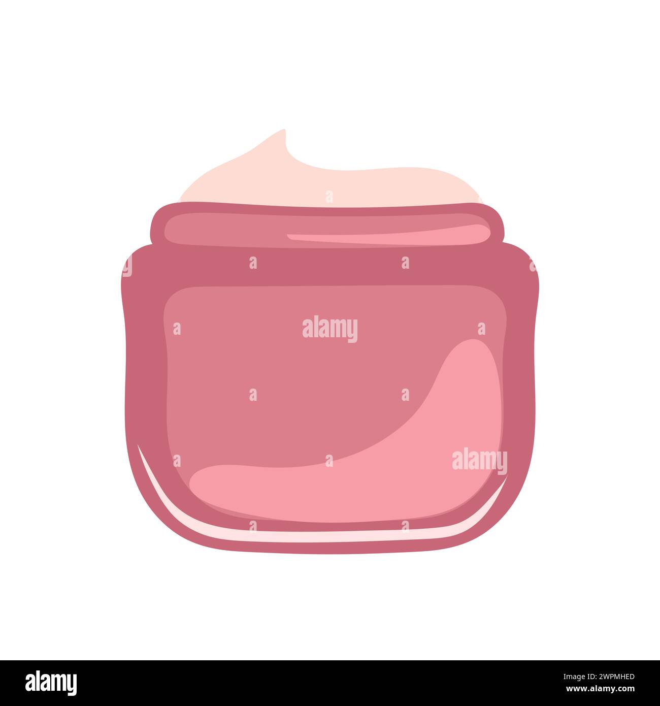 Hand drawn jar with a face cream. Cosmetic product. Vector illustration ...