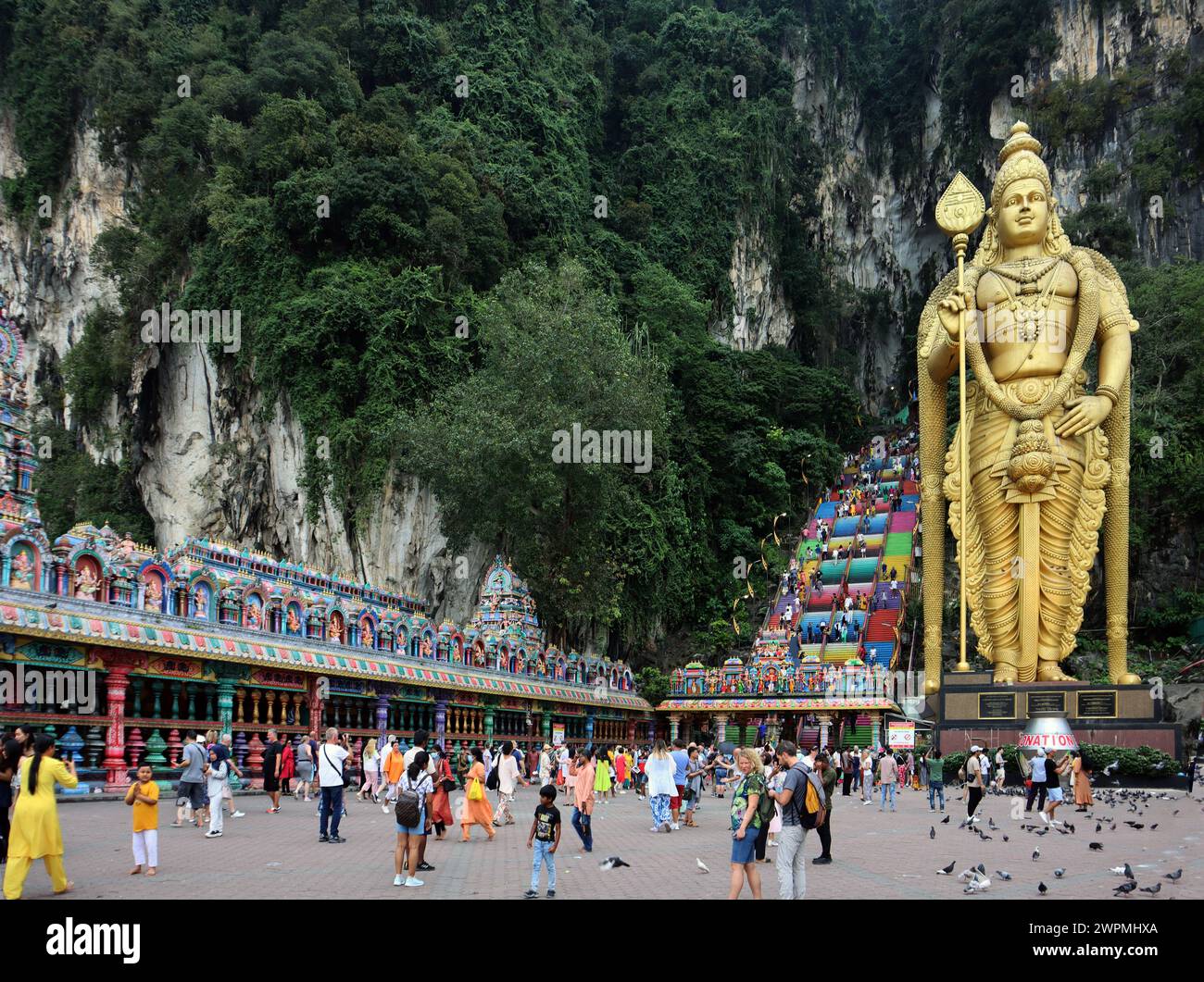 Batu caves is a mukim and town in gombak district hi-res stock ...