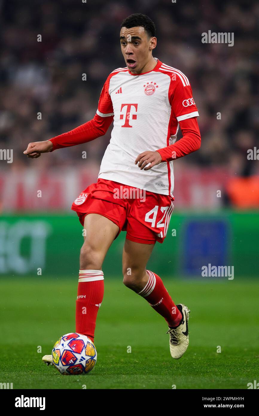 Munich, Germany. 5 March 2024. Jamal Musiala of FC bayern Munchen in ...
