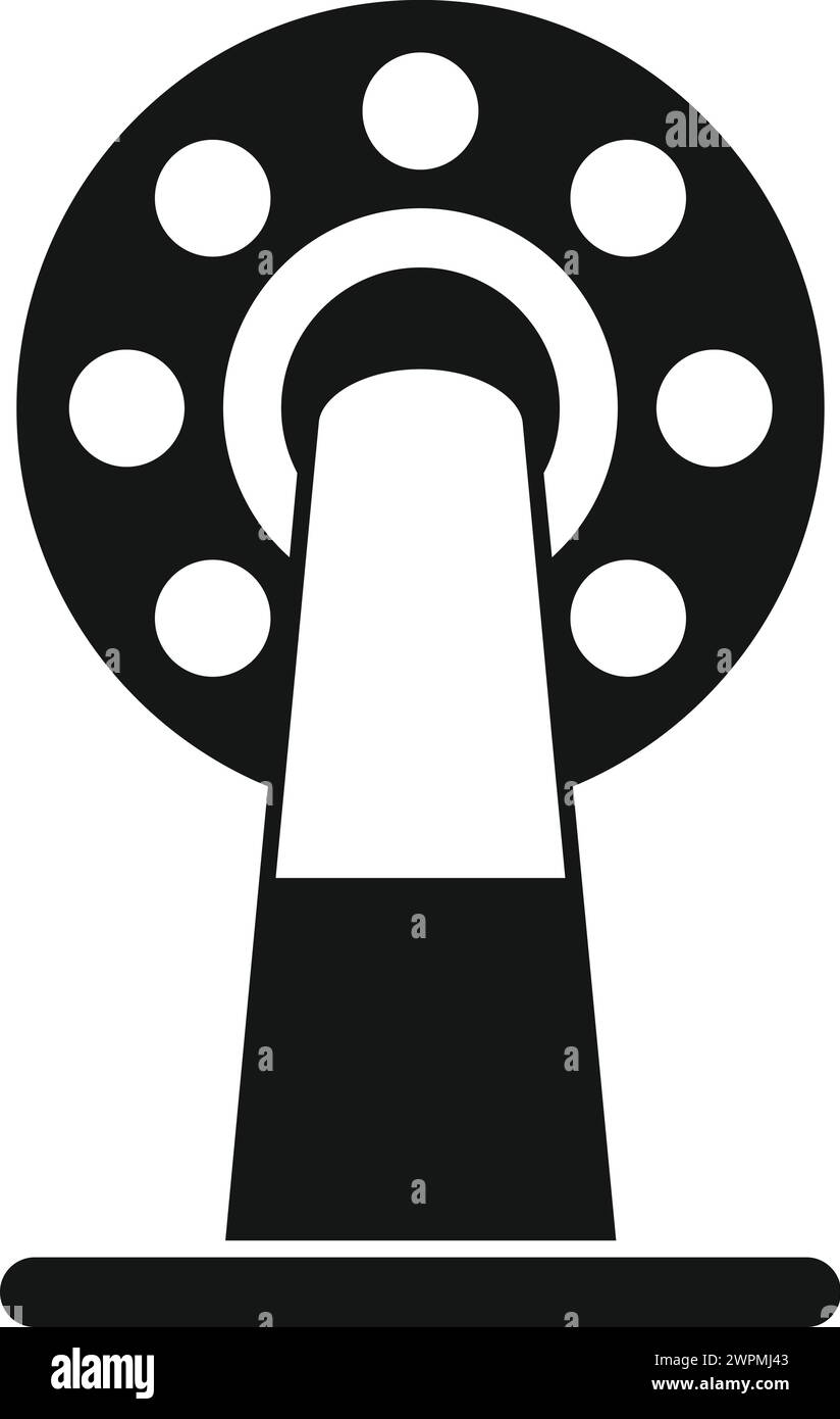Ice fishing rod wheel icon simple vector. Season camping. People ...