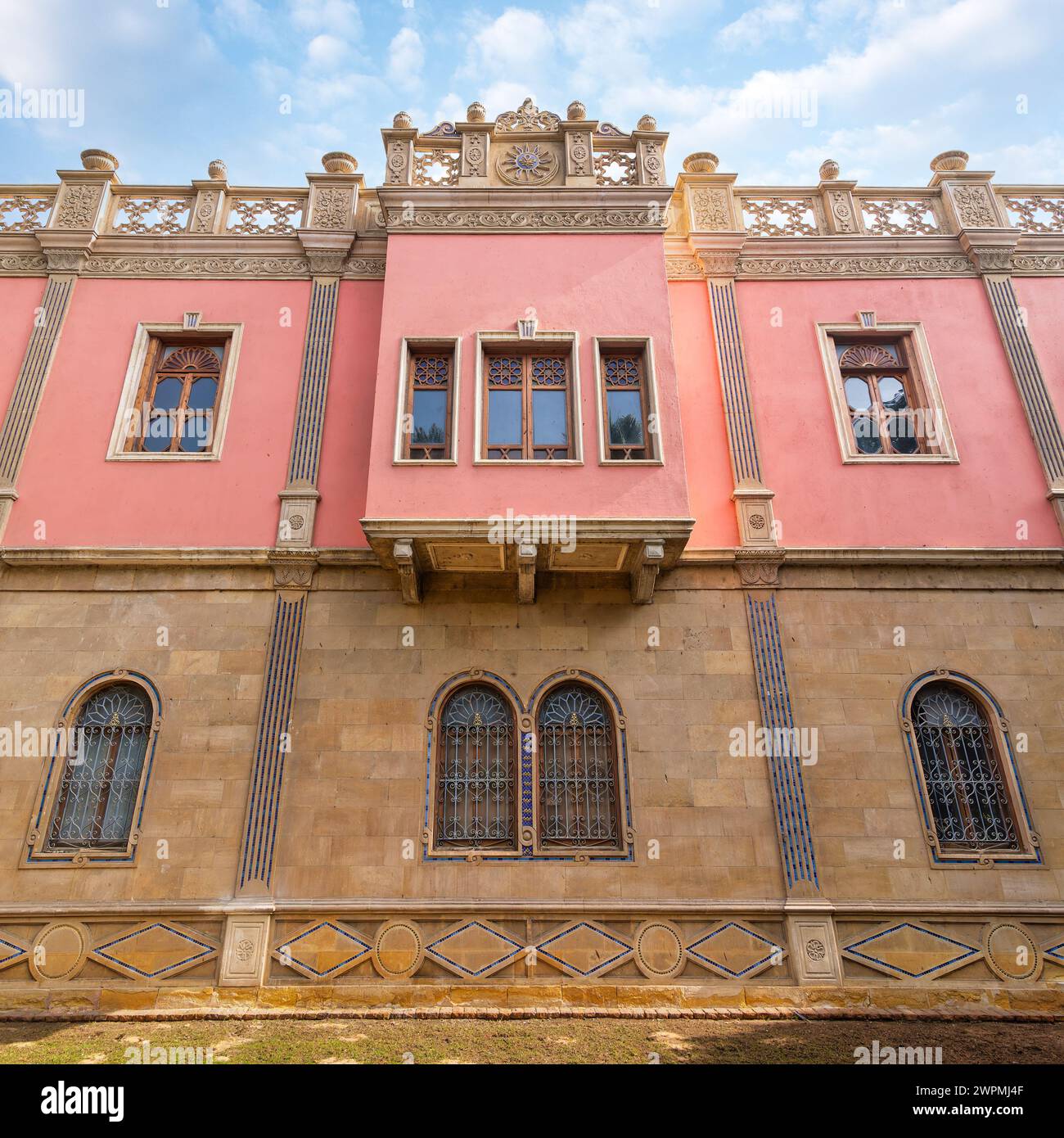 Morning shot of Prince Naguib Palace with intricate Mamluk Architecture ...