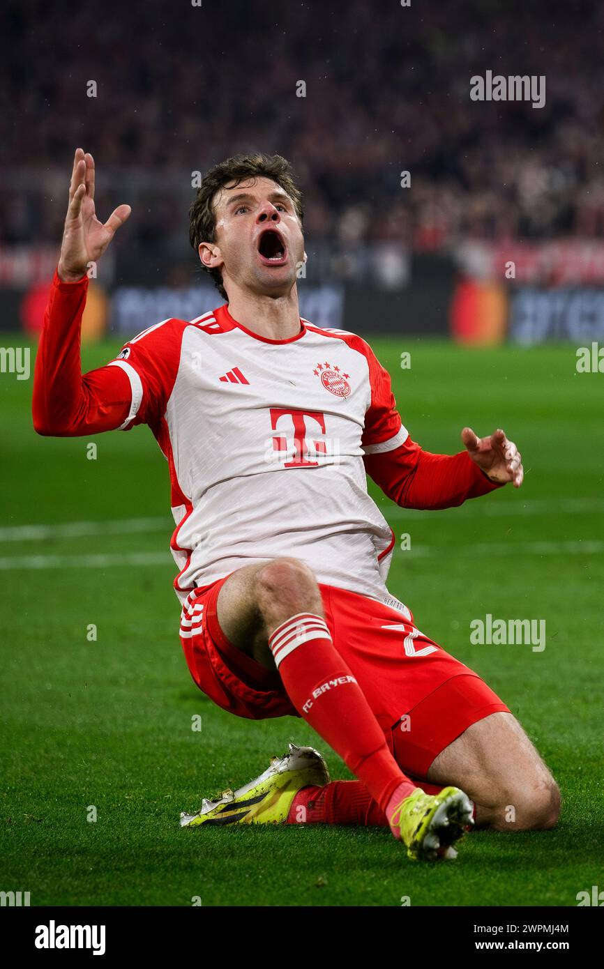 Munich, Germany. 5 March 2024. Thomas Muller of FC Bayern Munchen ...