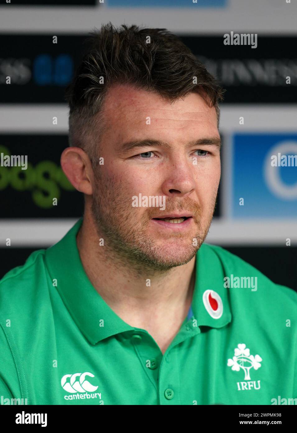 Ireland captain Peter O'Mahony during a press conference at Twickenham ...